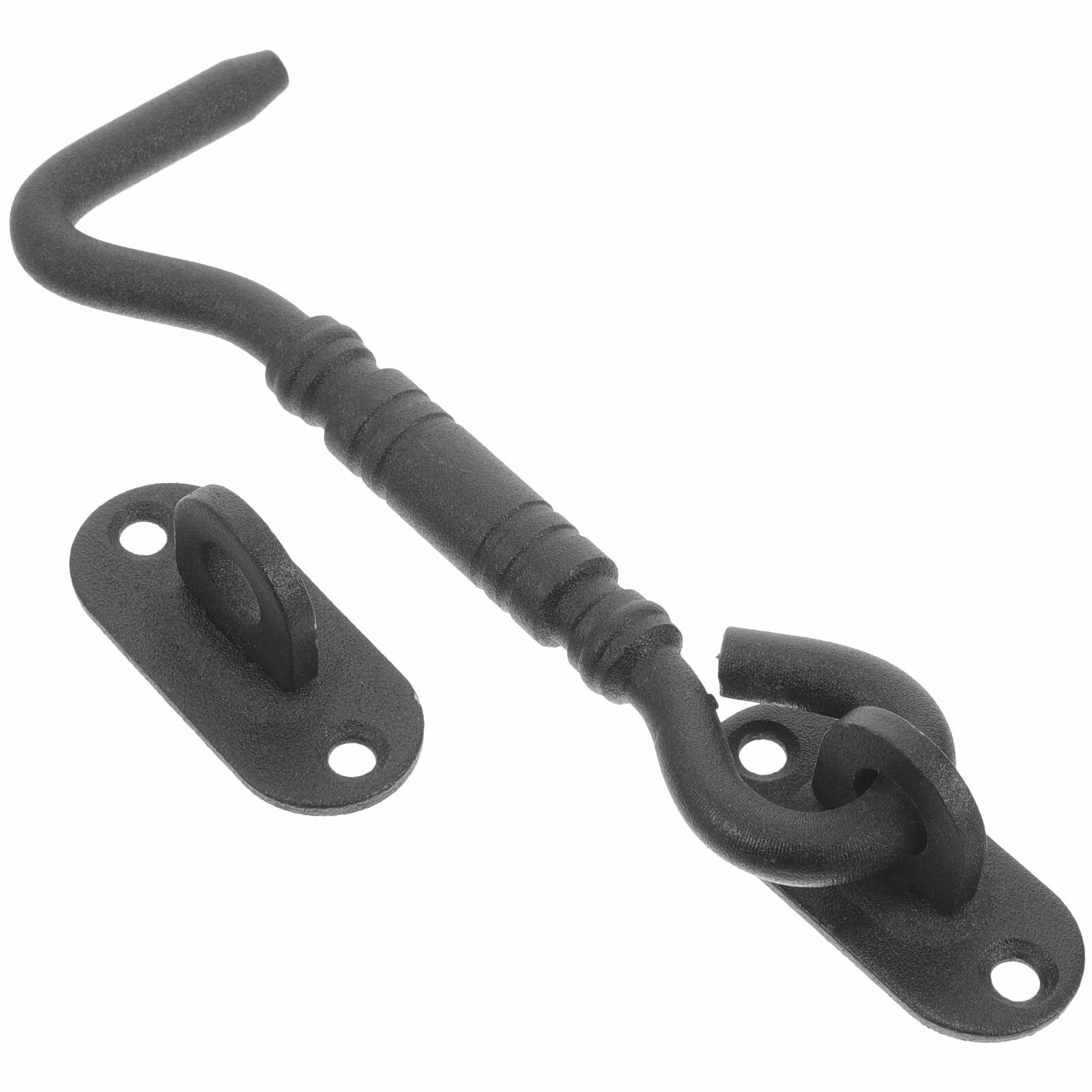 Черный Крюк Замка Для Дверей Барн С Габаритами 11.00X3.20X0.80Cm Из Нержавеющей Стали