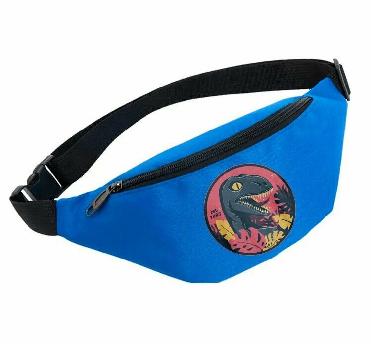 Поясная сумка Динозавры (Jurassic Park) голубая №9