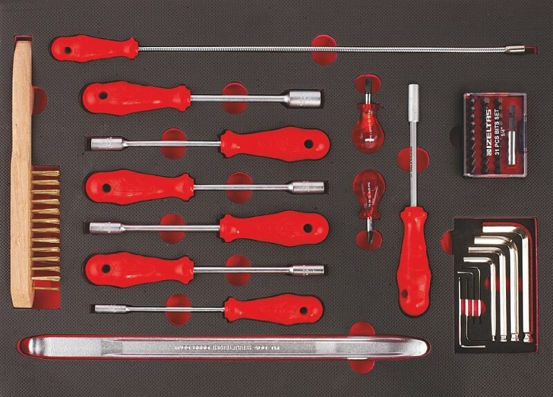 Ложемент с инструментом 3-ий ящик инструментальной тележки PRO, IZELTAS, 8241003051, 13000002397