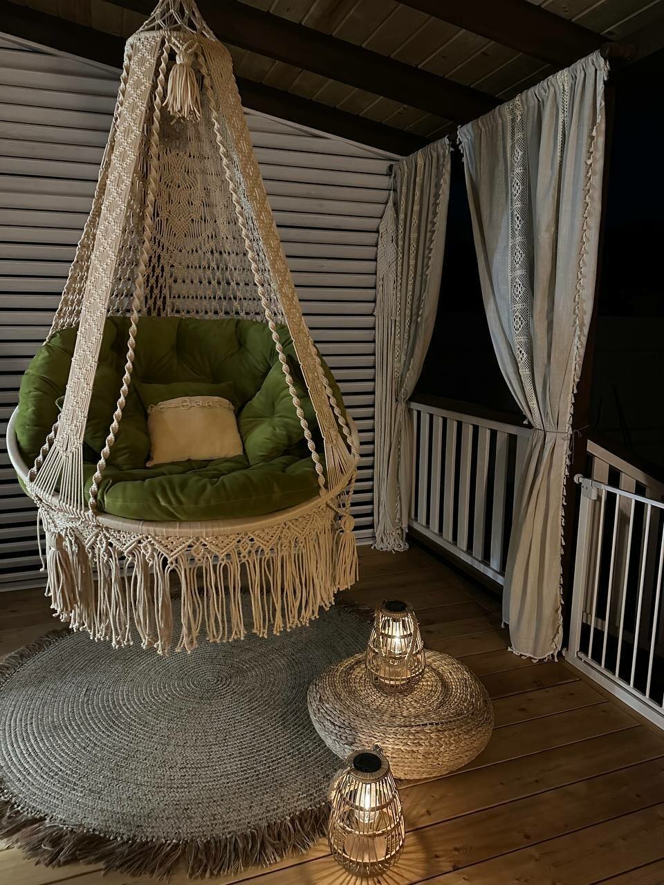 Подвесное кресло макраме "Нега"