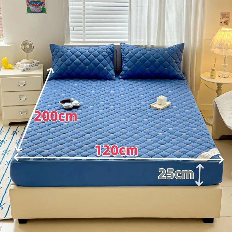 Наматрасник 120x200х25см темно-синий