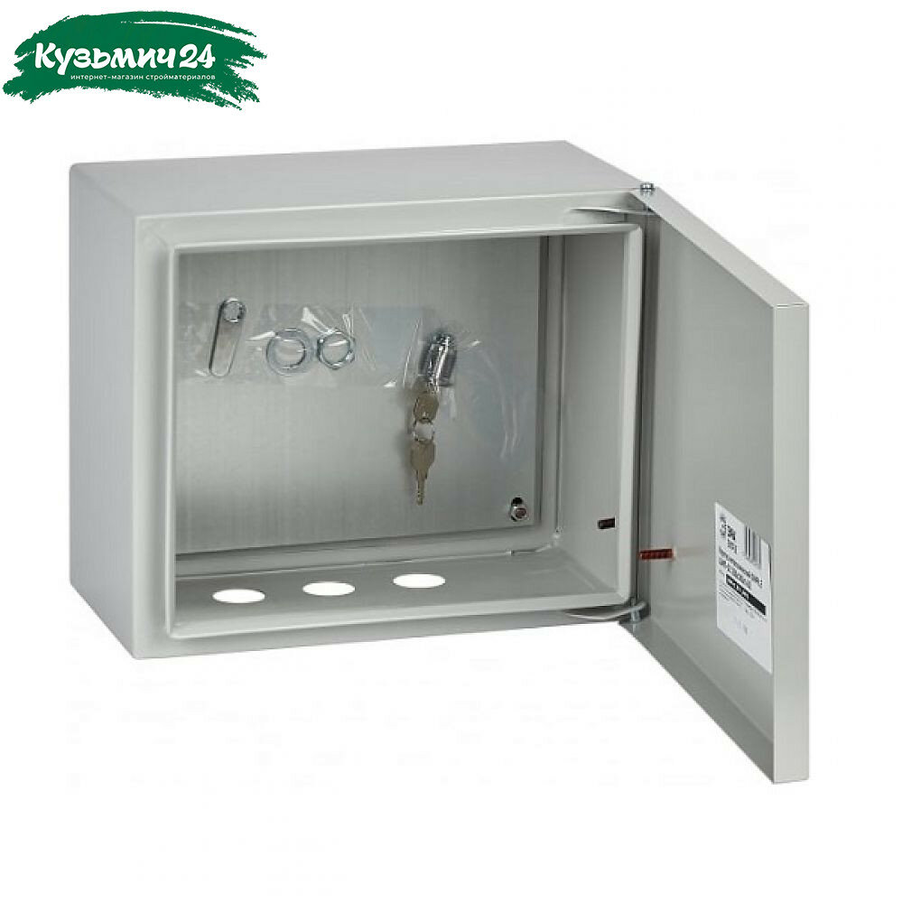 Щит с монтажной панелью металлический ЭРА ЩМП-02 SIMPLE 250х300х175 мм, IP31, навесной серый Б0041653