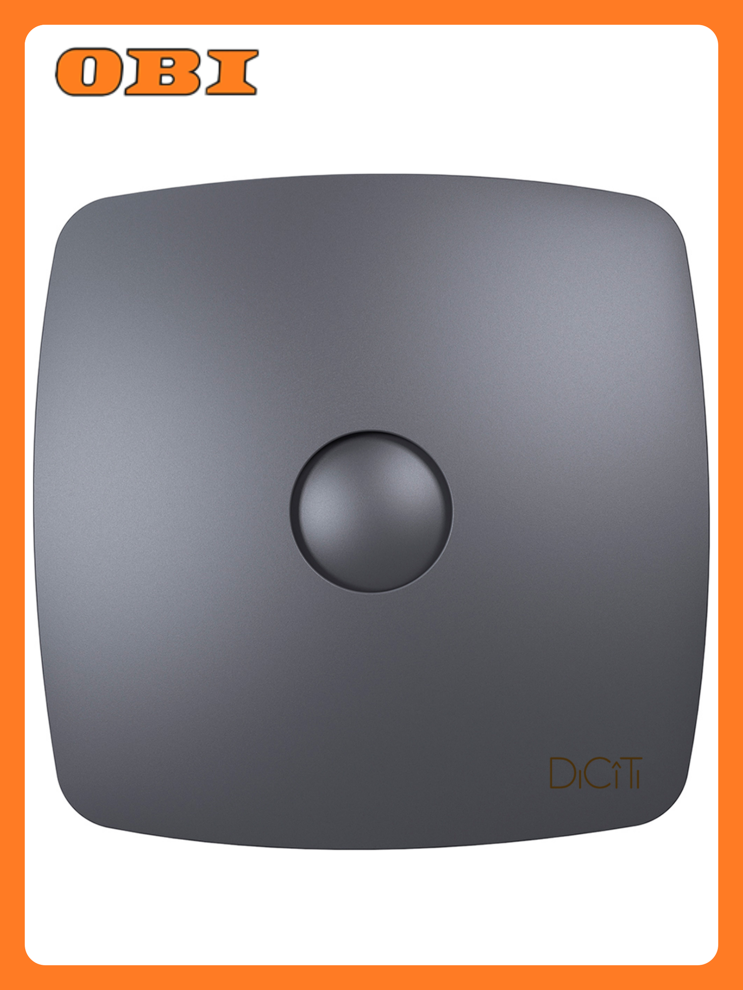 Вентилятор накладной DICITI RIO D100 обр. клапан Dark gray metal