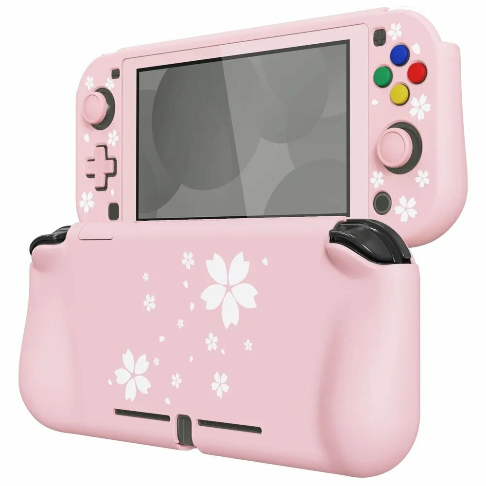 Чехол для Nintendo Switch Lite с эргономичным хватом, плёнкой и накладками, Сакура
