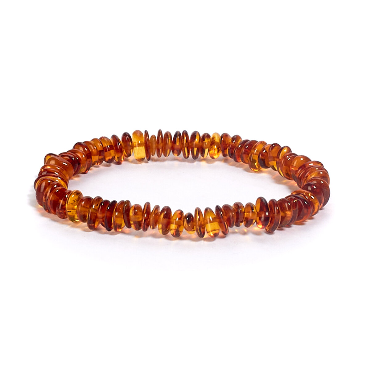 Эластичный браслет, янтарь