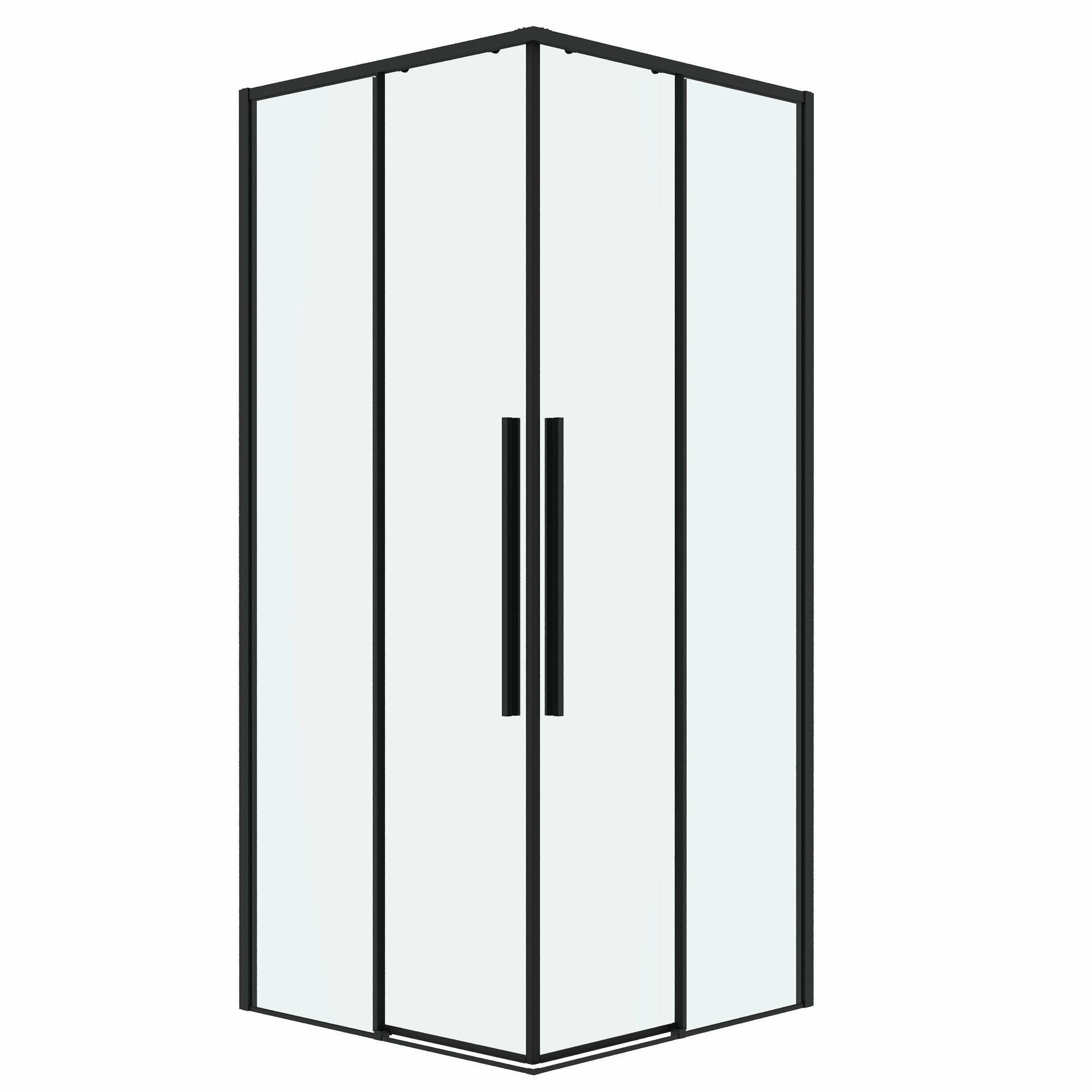 Душевой уголок Grossman Vitaliano 90x90, квадратная, прозрачное, черный, раздвижные, без поддона в комплекте