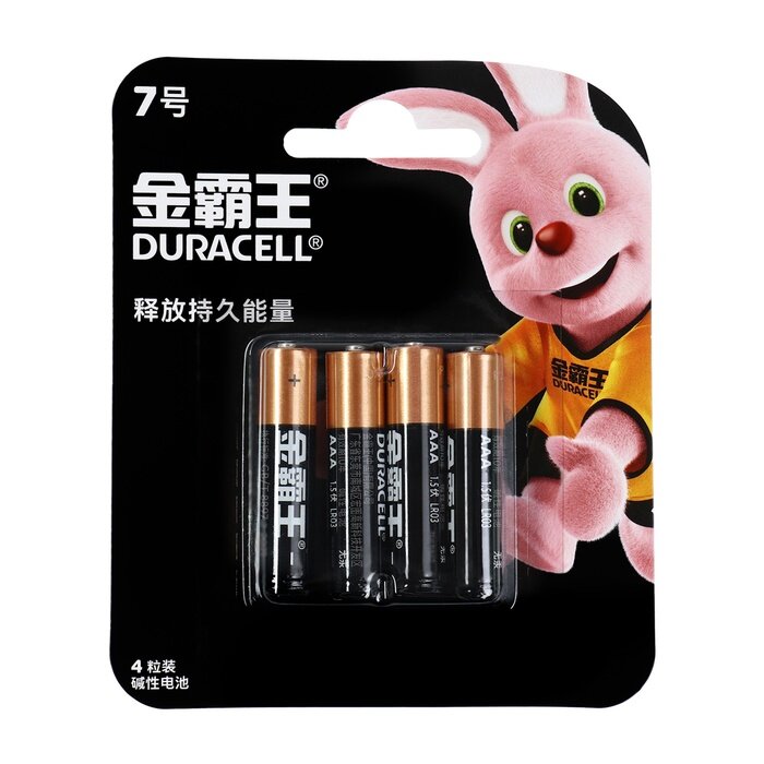 Батарейка алкалиновая Duracell Basic (CH), AAA, LR03-4BL, 1.5 В, блистер, 4 шт.