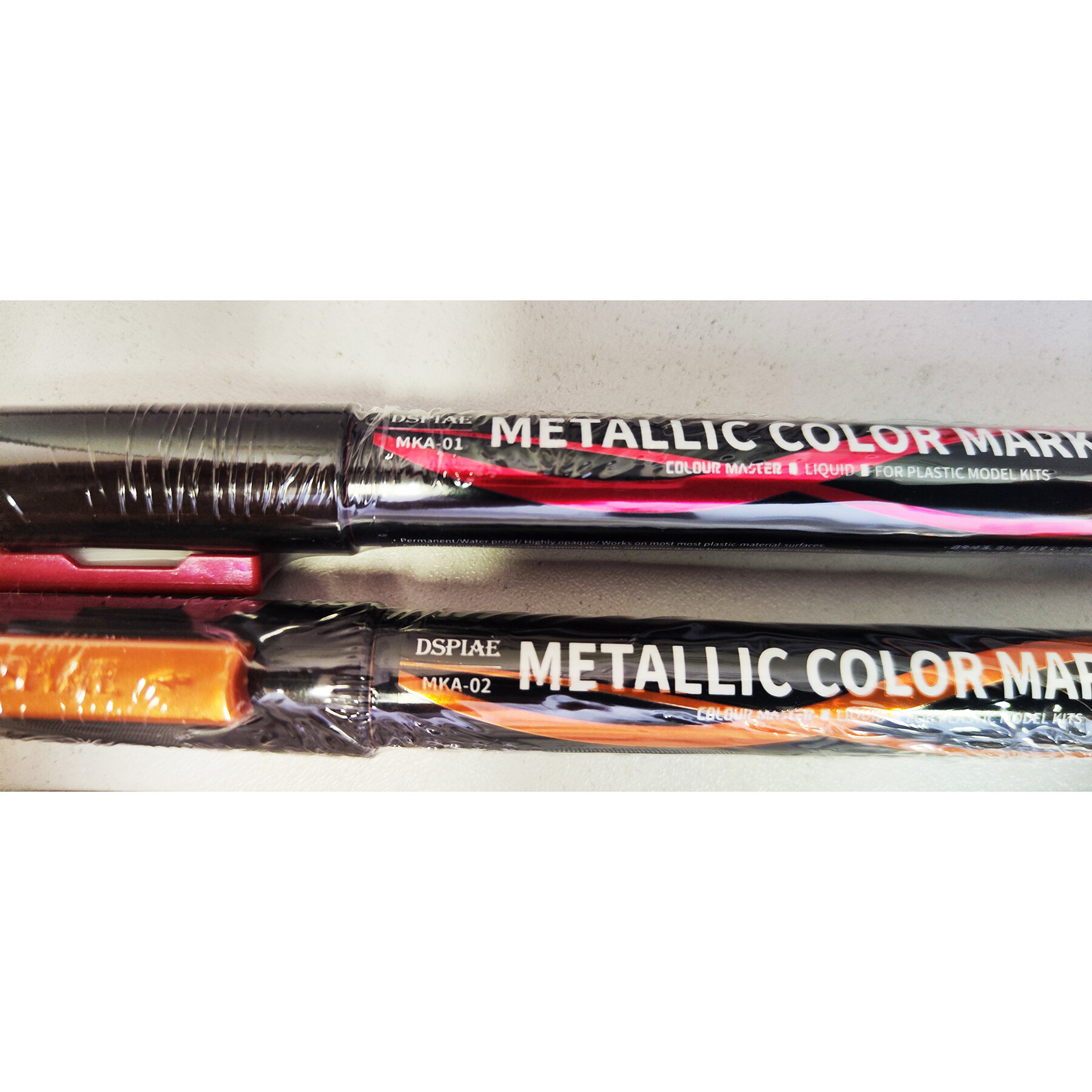 Перманентные водостойкие маркеры, суперметаллик красный и оранжевый, модели 2024 г, Dspiae