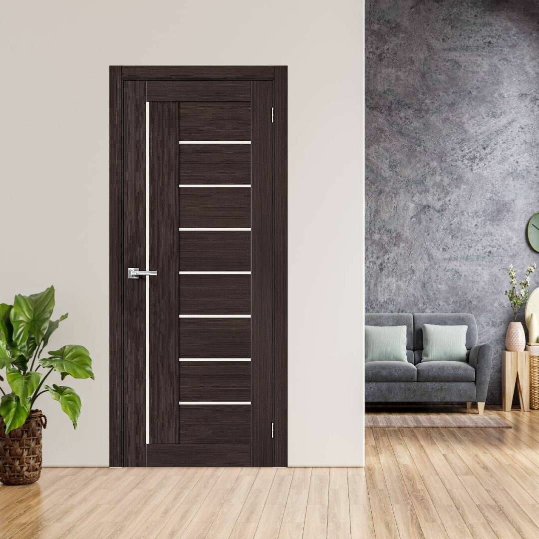 Межкомнатная дверь BV 29 Wenge 800х2000 матовое стекло (комплект)