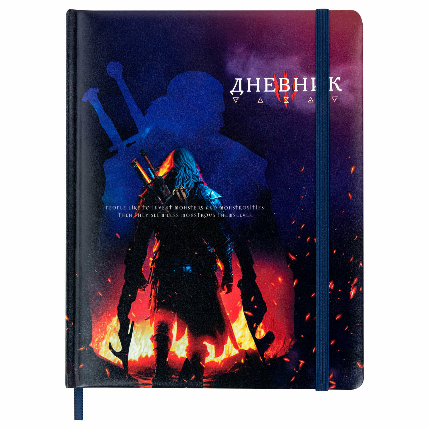 Дневник 1-11 класс 48 л, кожзам (твердая с поролоном), печать, резинка, конверт, BRAUBERG, "The Hunter", 106948