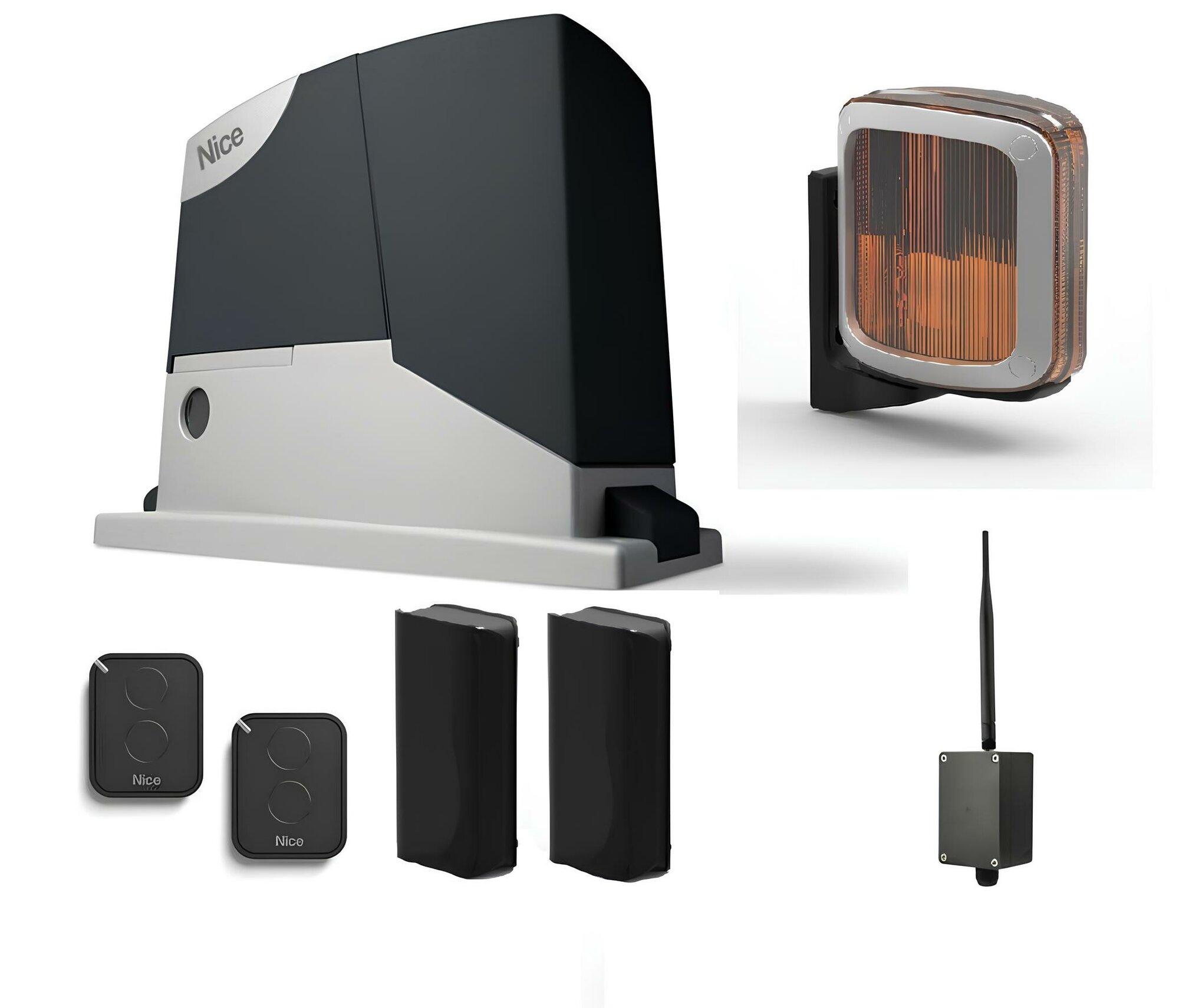 Автоматика для откатных ворот RD400KCE K-BT, комплект: привод, 2 пульта, Bluetooth-модуль, фотоэлементы, лампа