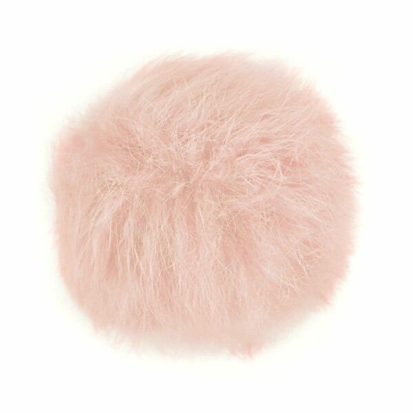 Помпон меховой (кролик) 8 см 16 штук персик