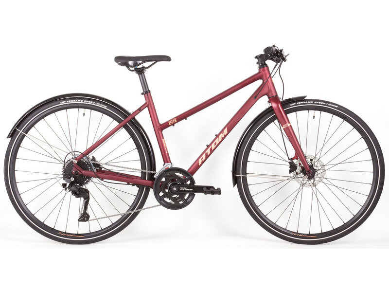 Женский велосипед Atom Symbiotic Speed Lady, год 2024, цвет Красный, ростовка 17