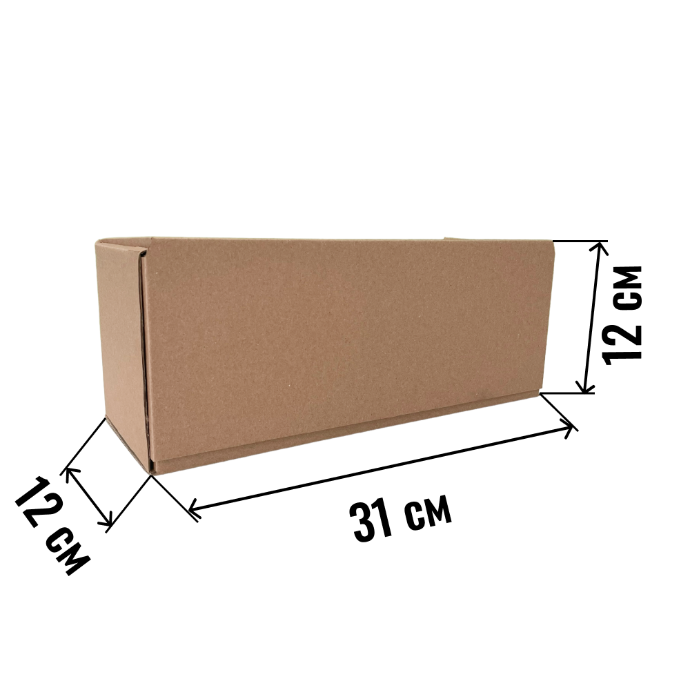 Самосборная картонная коробка "Переезд Маркет" №170 31х12х12 см, в комплекте 50 штук