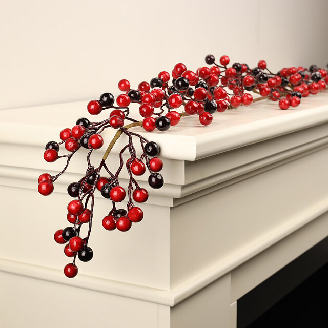 Декоративная гирлянда Berries Santiago 180 см заснеженная, Edelman, 1139597-3