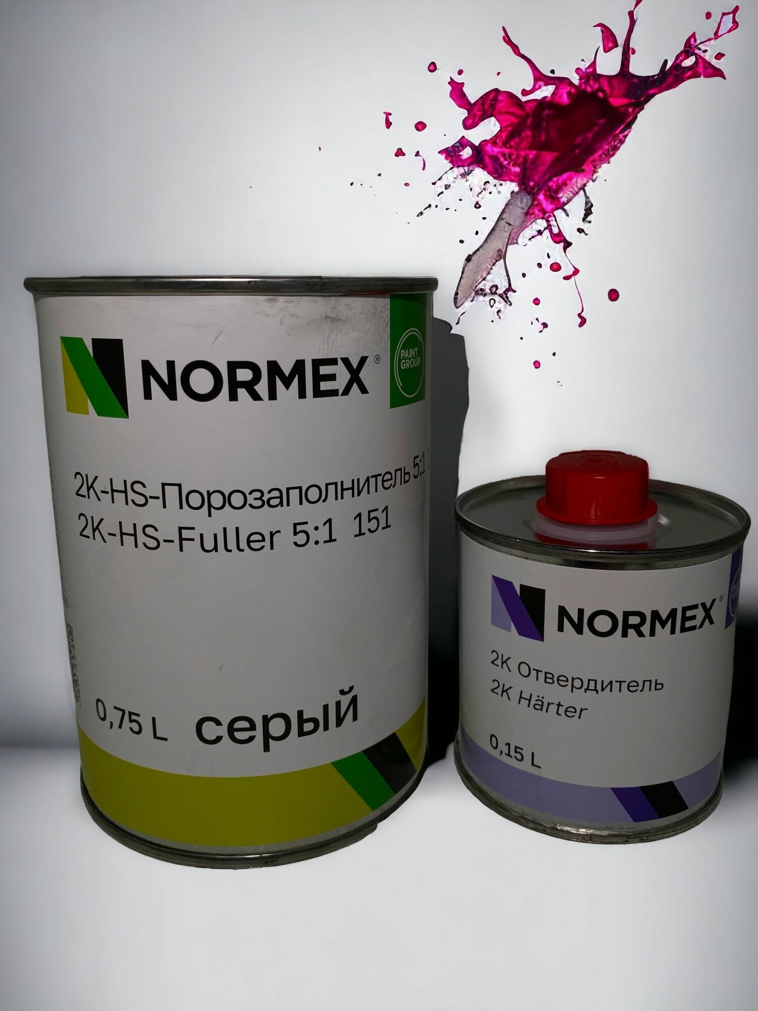 Грунт NORMEX 151 порозаполнитель 5:1 Серый 0,75л+отв 0,15л