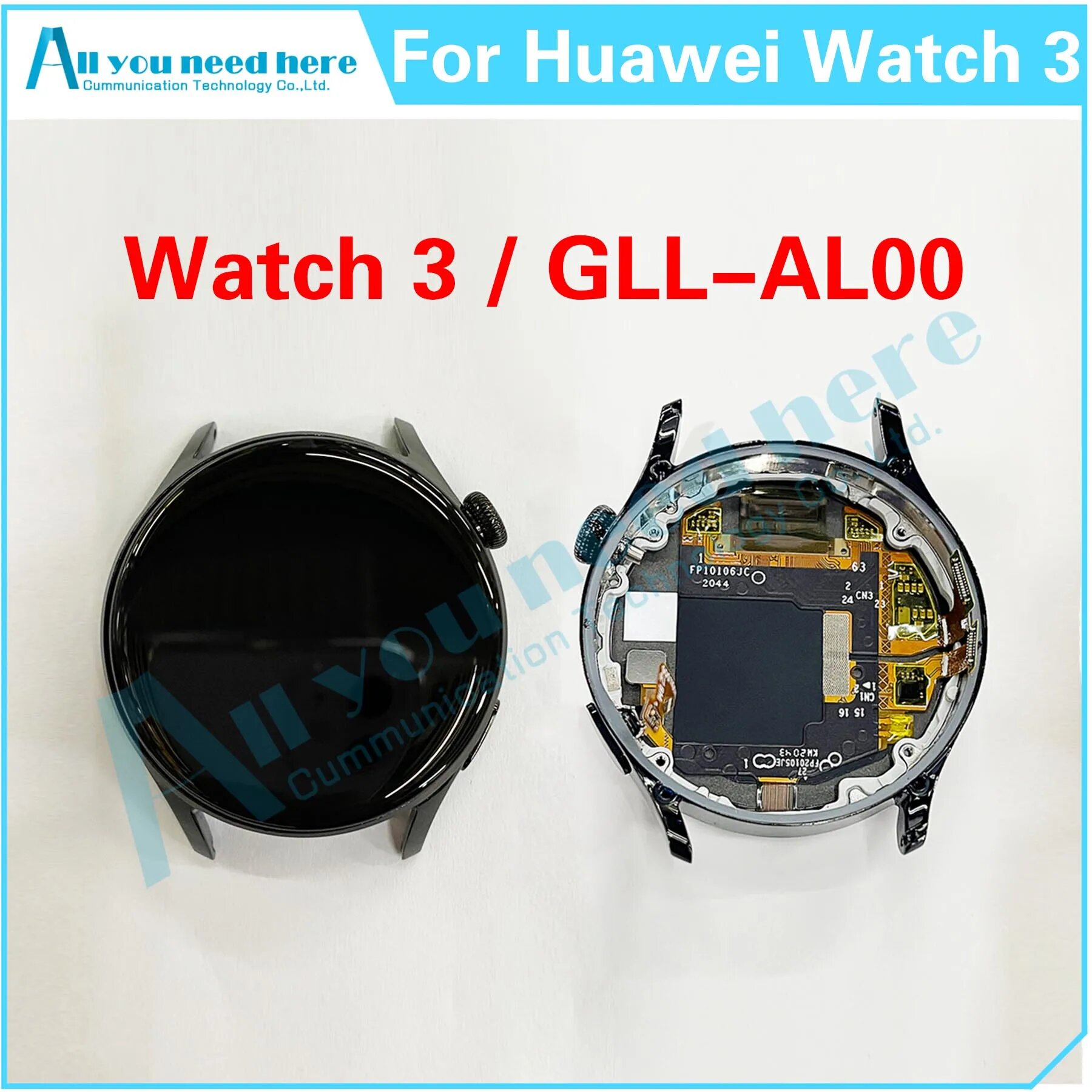 Для Huawei Watch 3 GLL-AL00 Watch3 46 мм 316L ЖК-дисплей сенсорный экран дигитайзер в сборе запасные части для замены With Frame Black