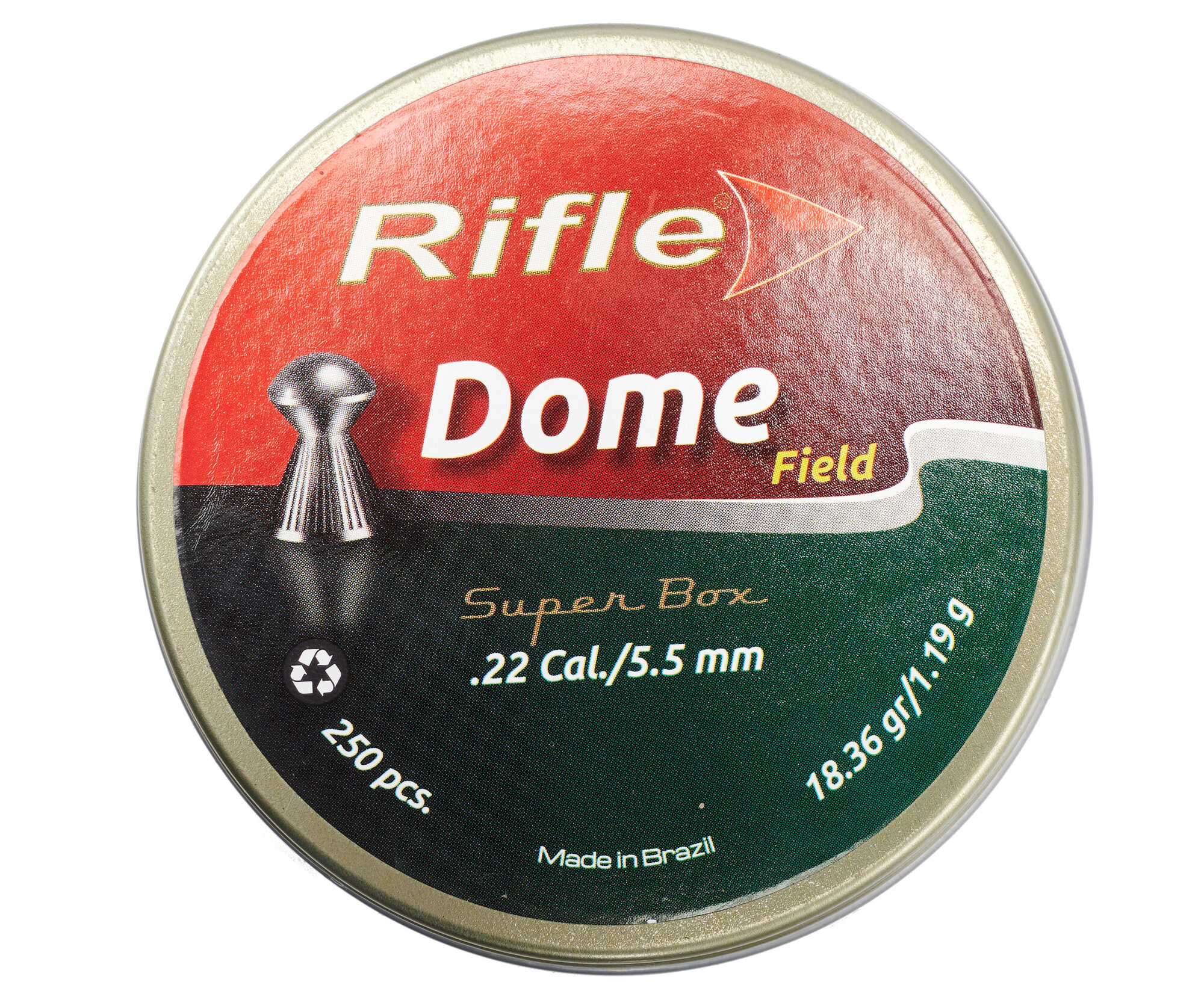 Пули пневматические Rifle Field Series Dome 5.5 мм (250 шт, 1.19 грамм)