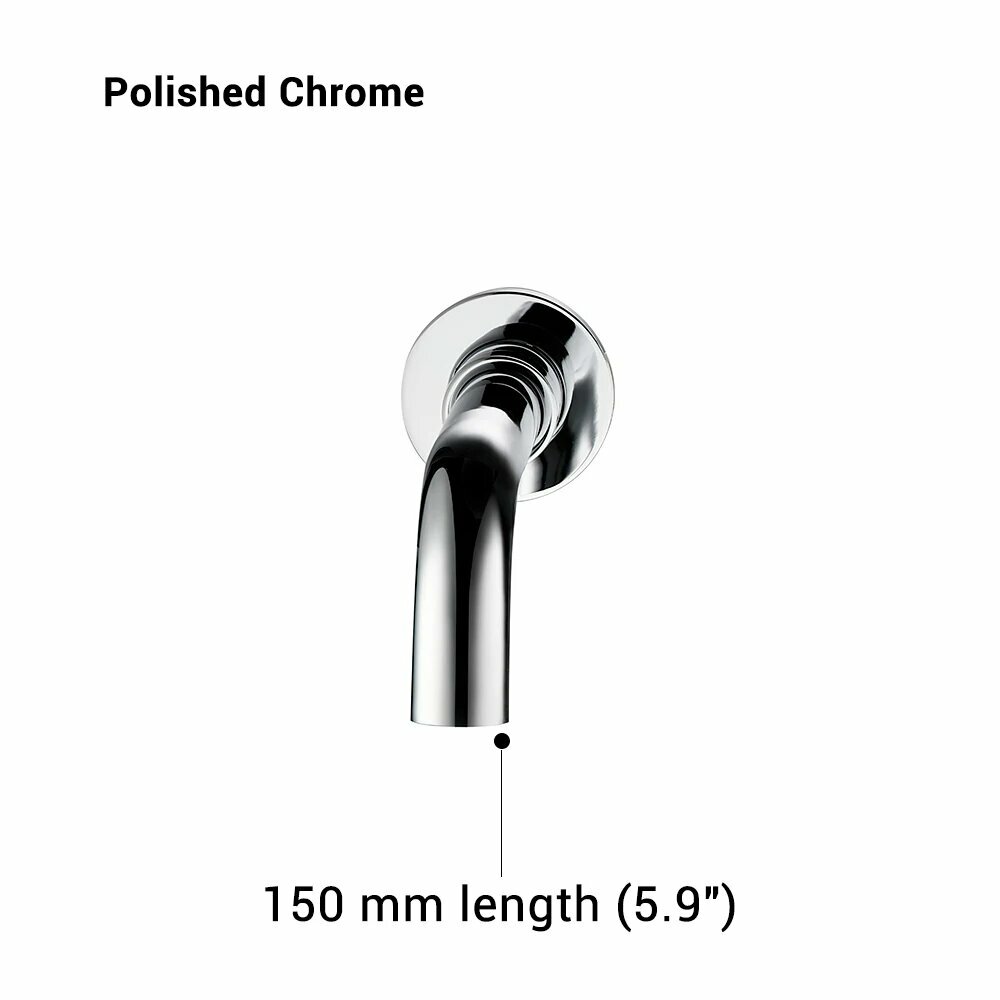 Настенный изгиб для душа, Polished Chrome, 150 мм