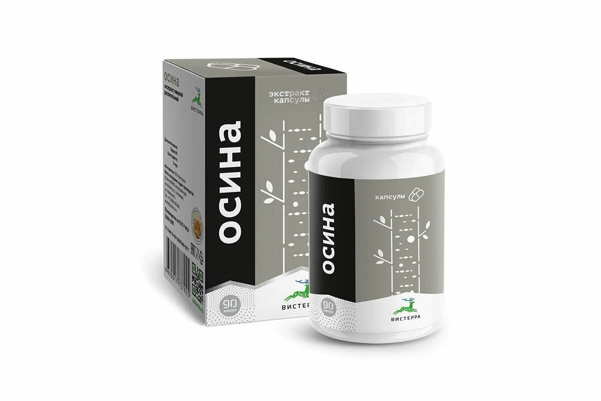 Экстракт коры Осины капсулы 0,5 грамм. 90 штук