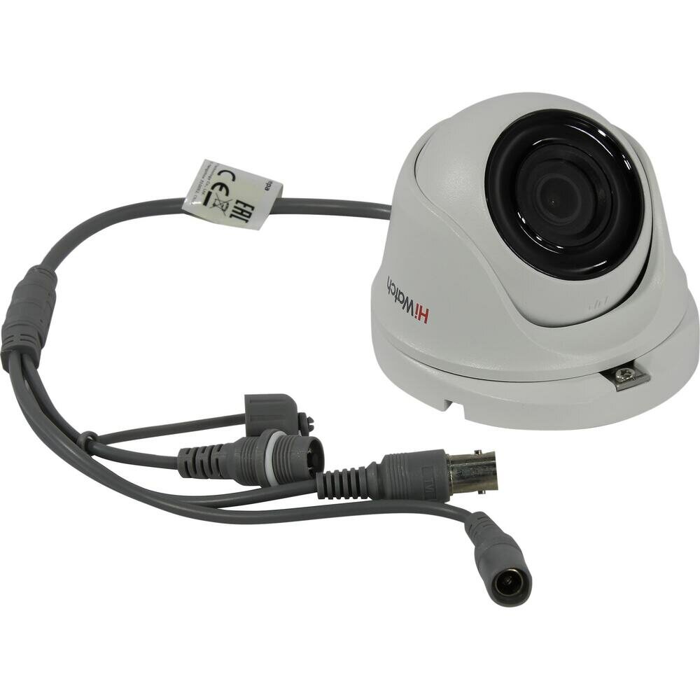 Видеокамера HiWatch DS-T203, купольная, матрица 2 Мп, ИК-подсветка до 20 м, IP66