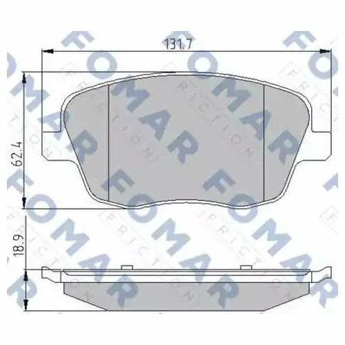 Комплект передних тормозных колодок FOMAR Friction FO908081