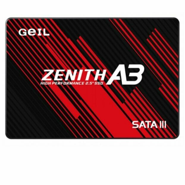 2 ТБ SSD M.2 накопитель GEIL ZENITH A3 (A3FD16I2TBD) - SATA3 6.0 Гбит/с, чтение - 550 Мбайт/с, запись - 480 Мбайт/с, 3D NAND