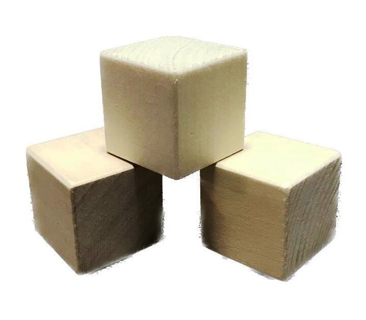 Кубик заготовка для росписи, береза, 3,5х3,5см