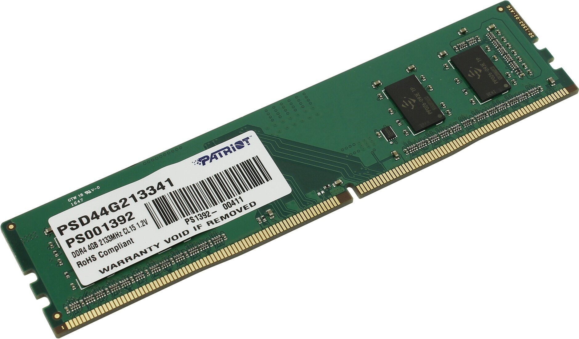Модуль памяти NBook SO-DDR4 4Gb, 2133Mhz, Patriot (PSD44G213341S)