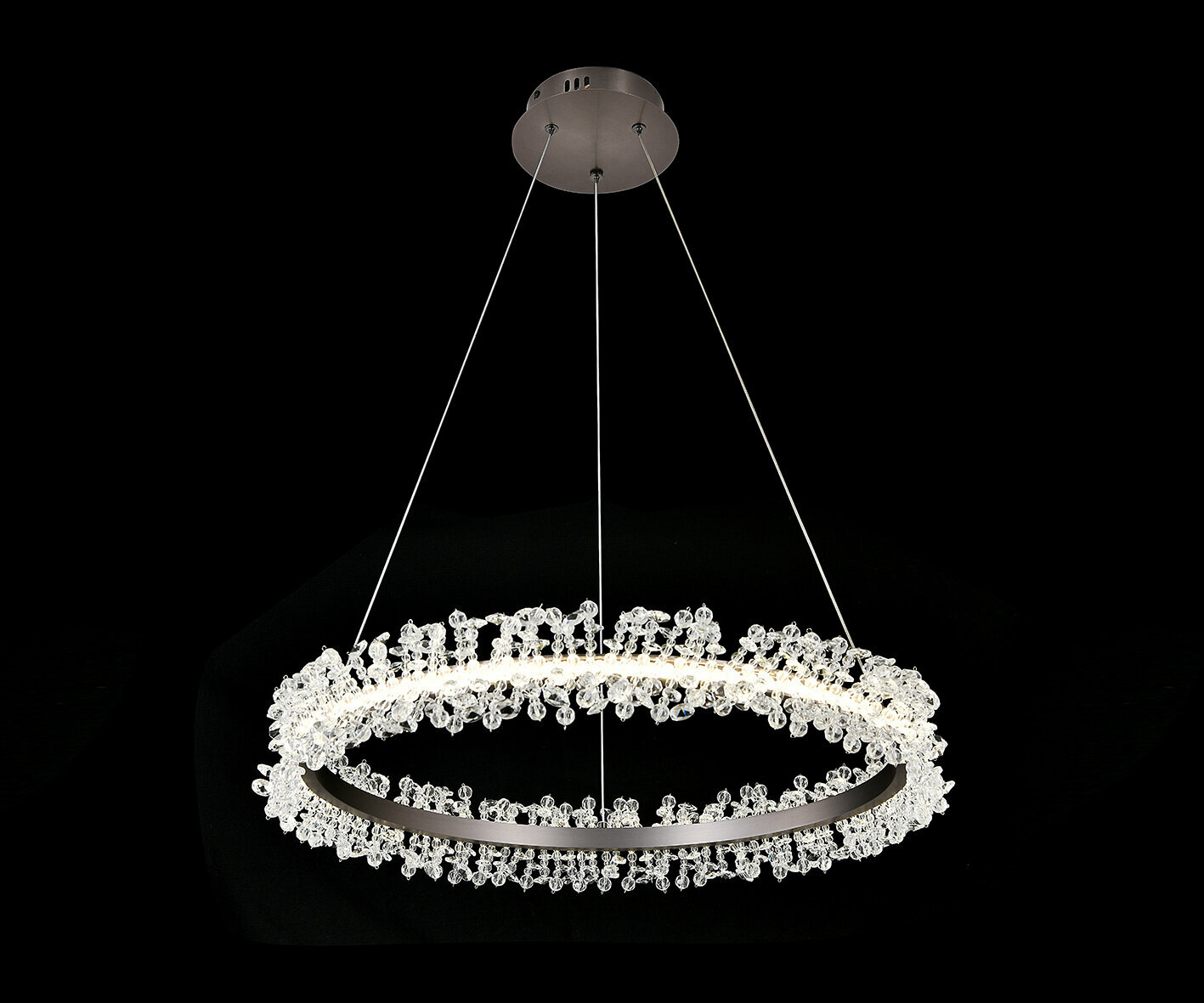 Подвес Kink Light Лаура D600xH1500 мм LED цвет Матовый никель, арт. 08243,12A