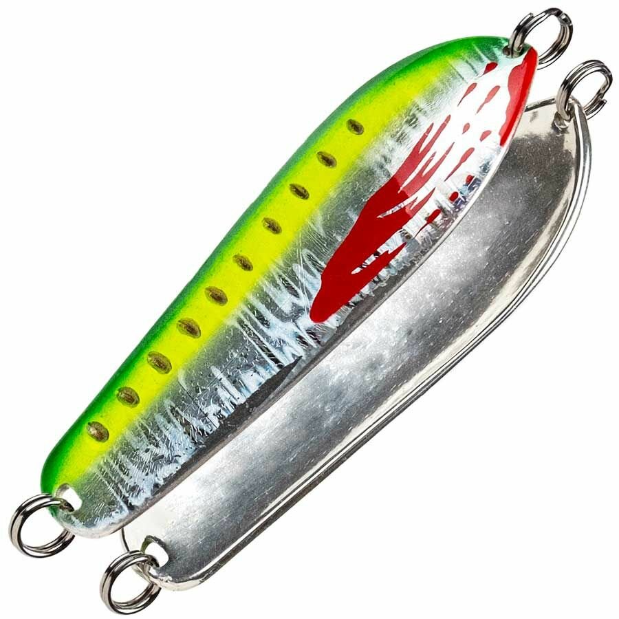 Блесна из латуни на щуку, покрыта серебром RB Шаманка 36гр - 87p