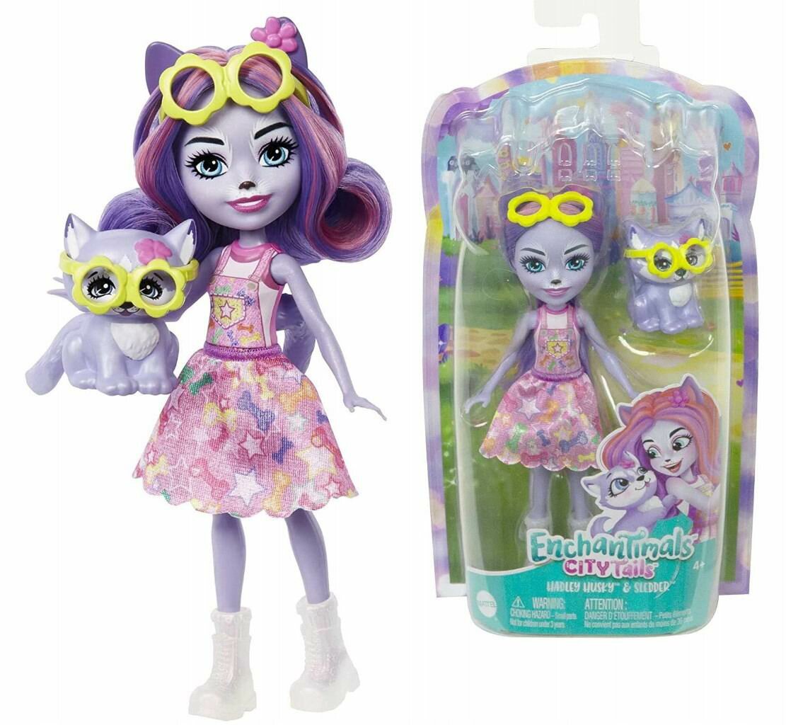 Кукла Mattel Enchantimals Хэдли Хаски и питомец Следер HHB90/FNH22