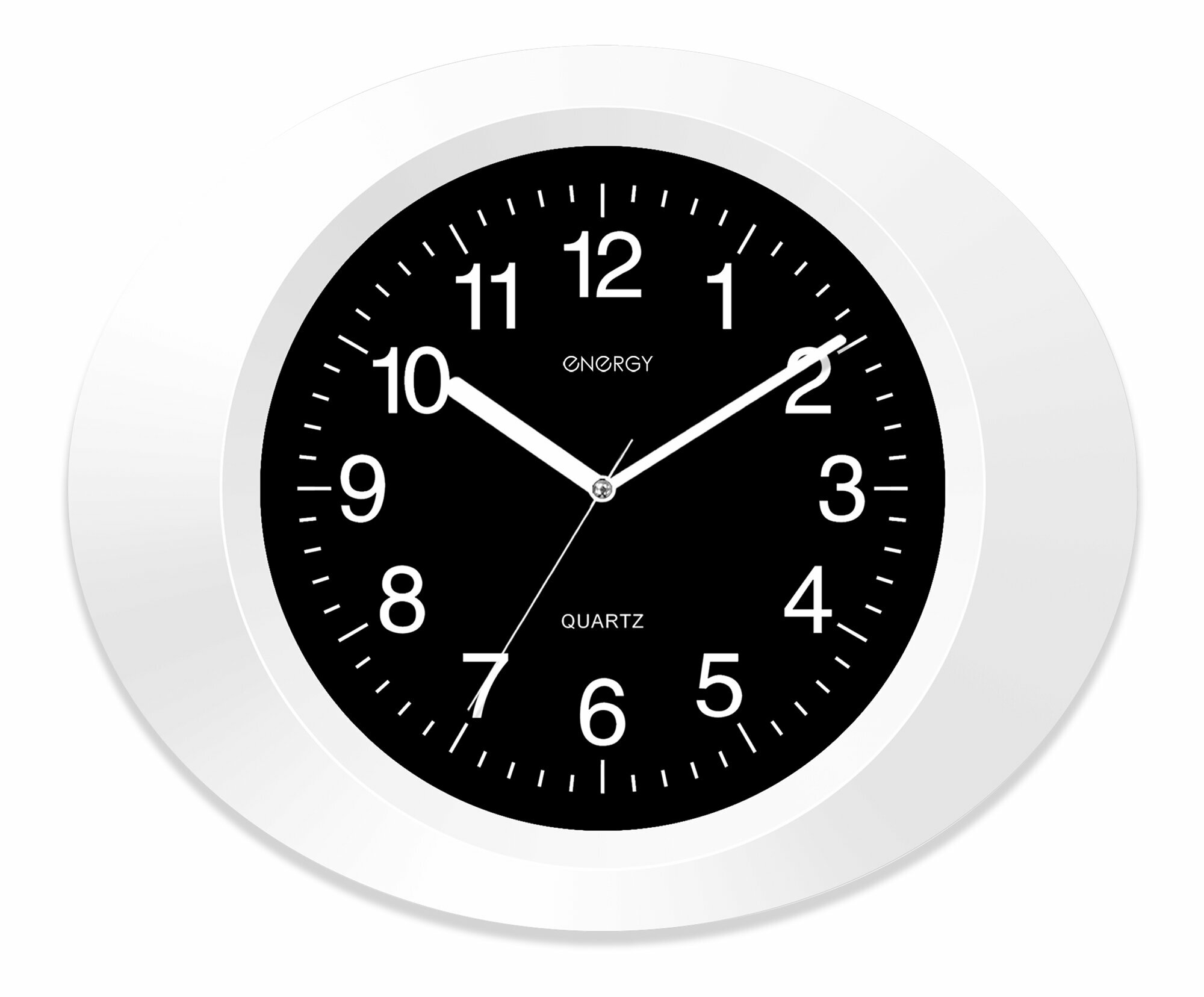Часы настенные бесшумные, большие, овальные ENERGY ЕС-05, 33 х 27.5 см