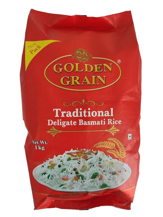 TRADITIONAL Deligate Basmati Rice, Golden Grain (традиционный рис басмати), 1 кг.