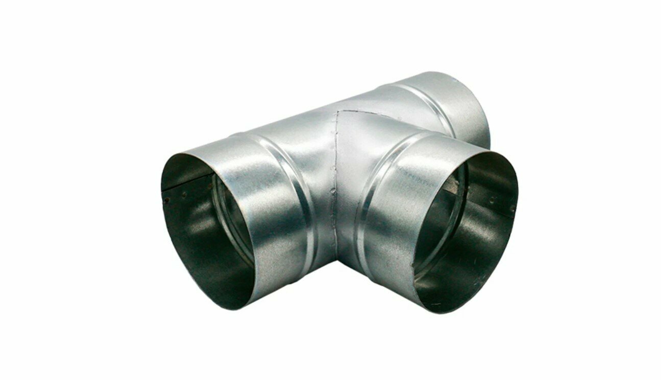 Тройник для круглых воздуховодов d250 мм 90° оцинкованная сталь