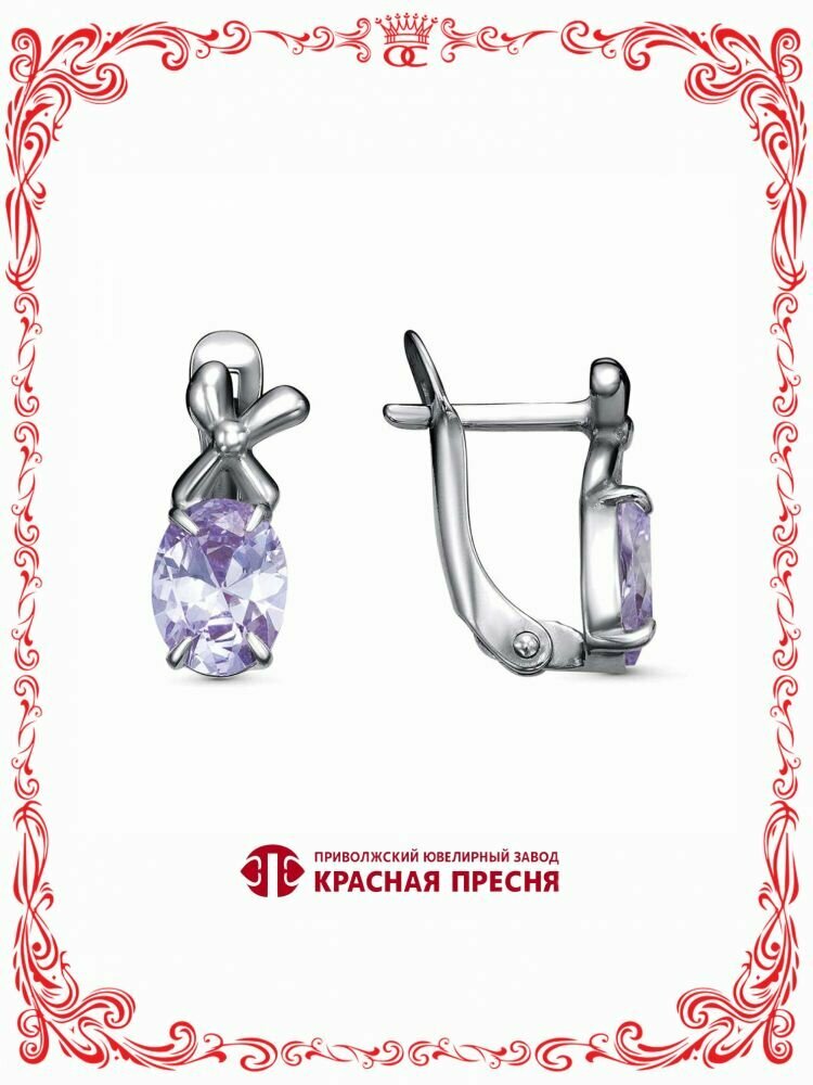 Серьги, фианит
