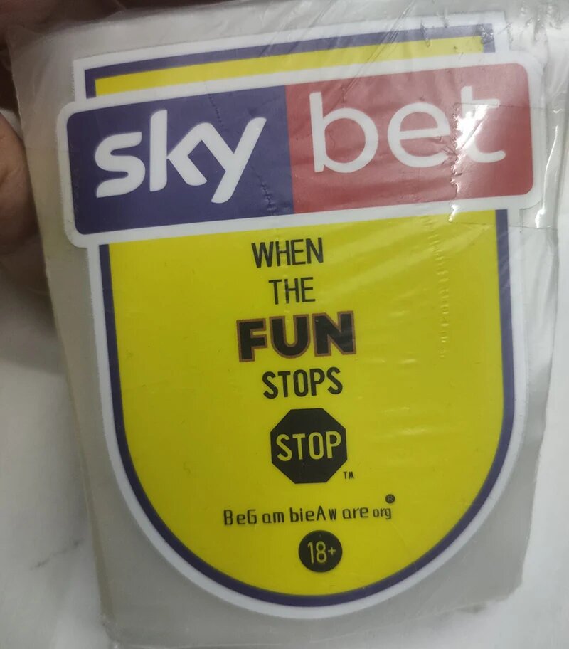 Нашивка Sky Bet "When The Fun Stops" (23-24 yellow 1)
