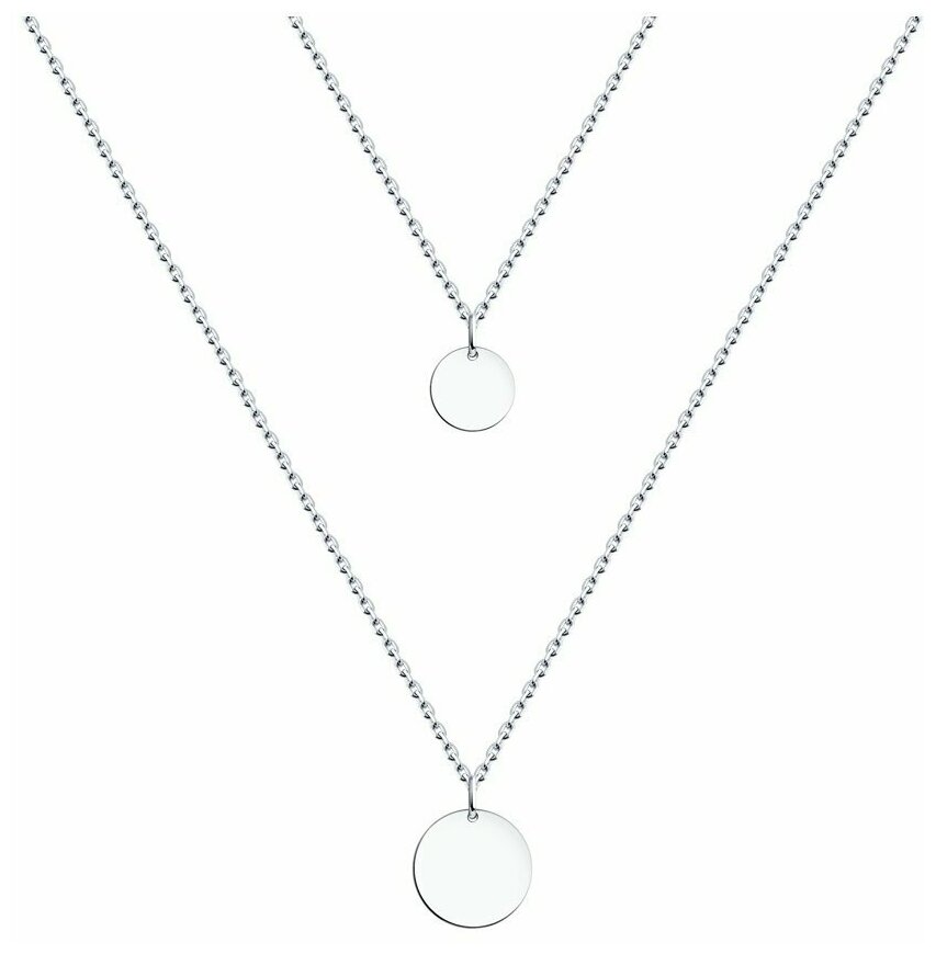 Колье, серебро, 925 проба, родирование