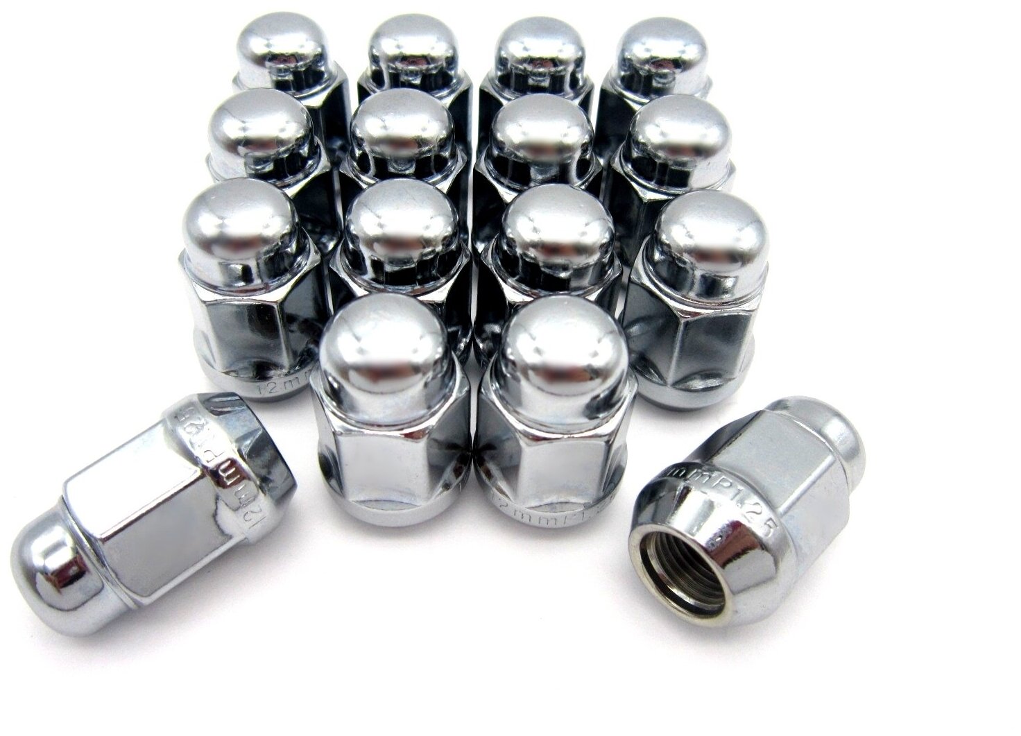 Гайки колесные М12Х1,25 под ключ 19 мм высота 35 мм конус с выступом закрытые 16 шт.