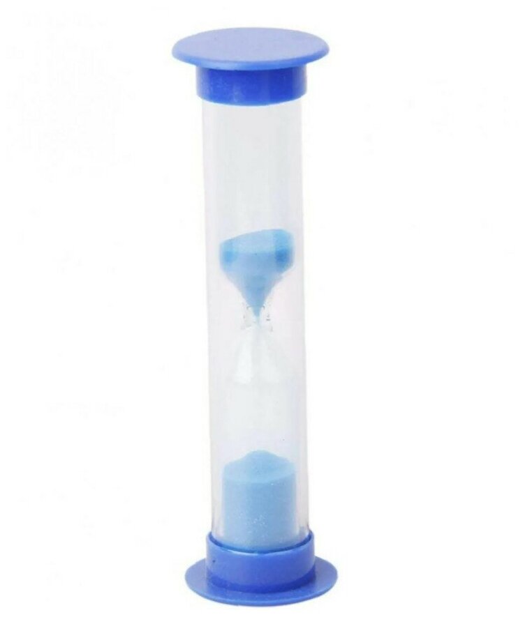 Часы песочные в пластиковом корпусе 1мин синий