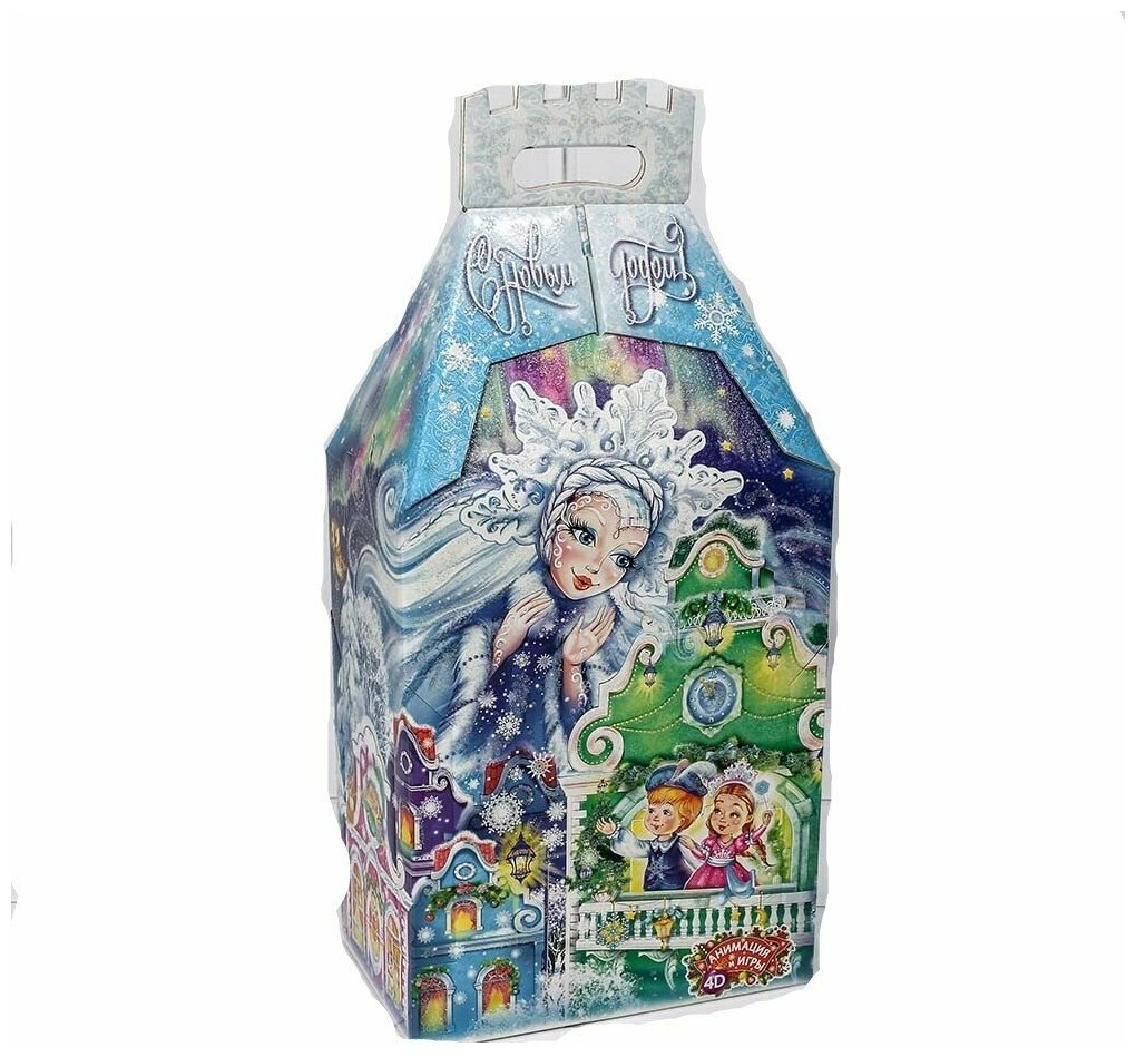 Коробка подарочная сборная 42*19*19 "Снежная Королева" Коробка для вложений с анимацией.