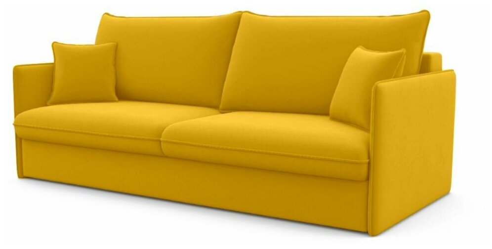 Диван-кровать Адель механизм Еврософа фокус- мебельная фабрика 208х110х97 см желтый матовый