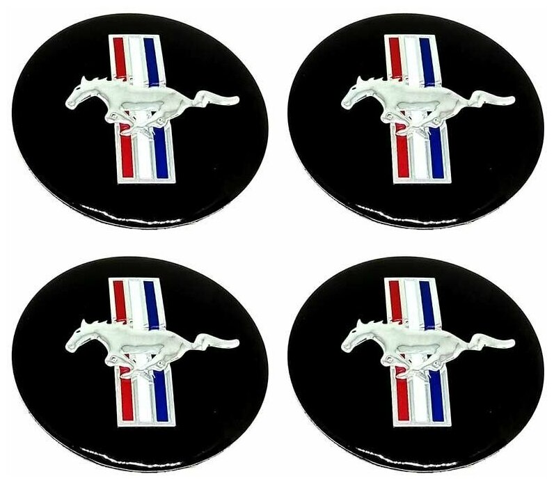 Наклейки на диски Форд Мустанг 56 мм