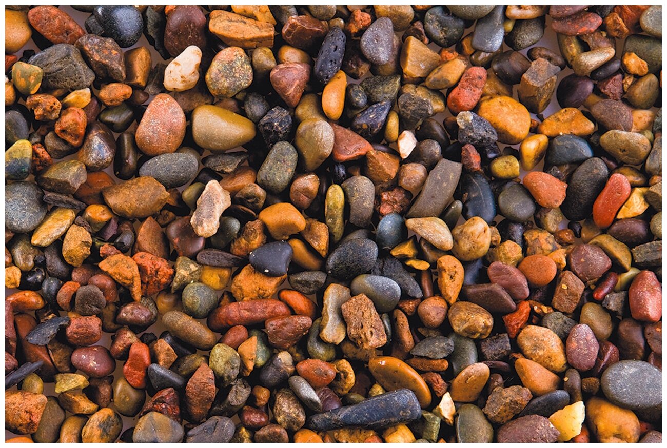 Грунт природный Галька речная, смесь 1кг