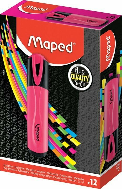 Маркер-выделитель Maped Fluo Peps Classic, розовый