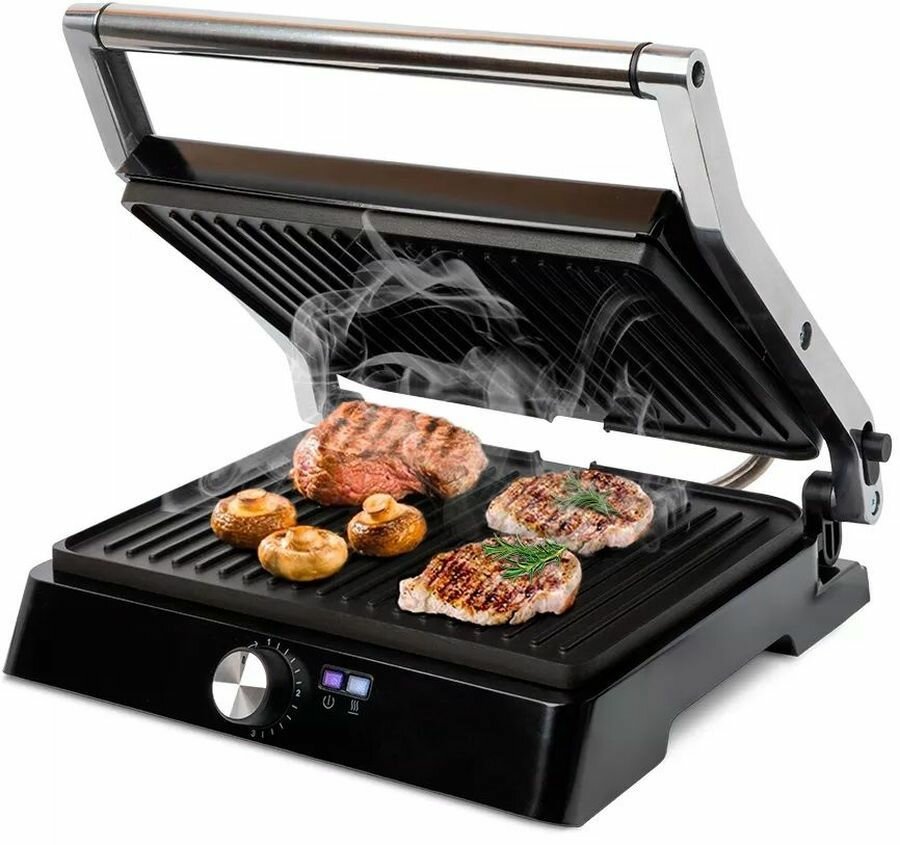Электрогриль Kitfort КТ-1662 черный/серебристый