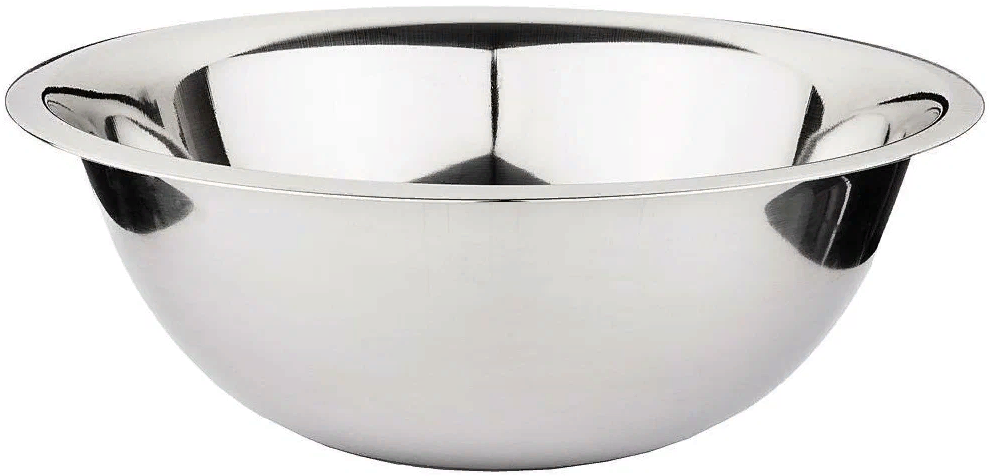 Миска из нержавеющей стали Agness / Агнесс 880-118 универсальная серебристая, диаметр 28см объем 3.5л / салатник для кухни