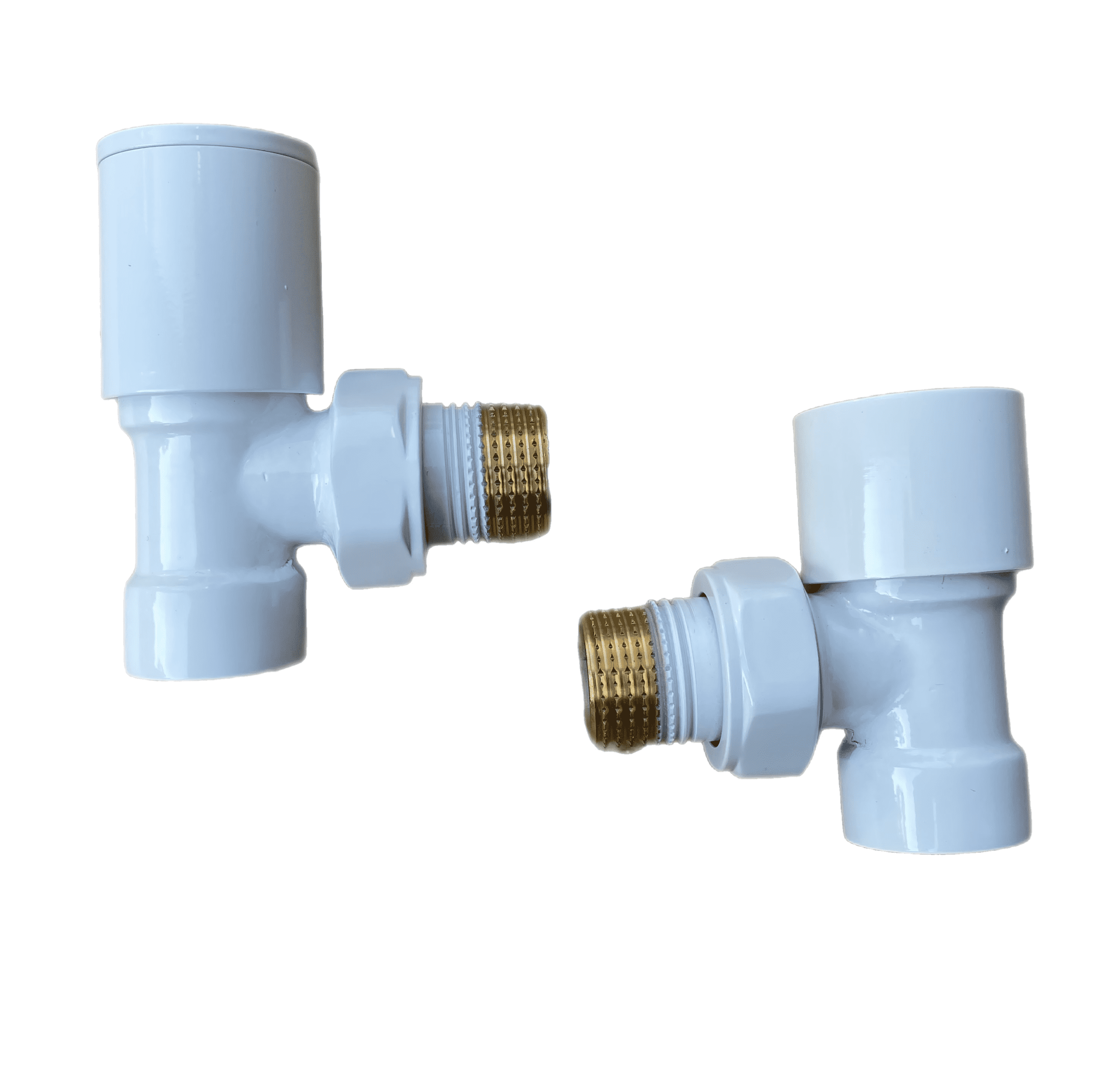 Комплект угловых вентилей для приборов отопления 1/2, белый ThermoTop