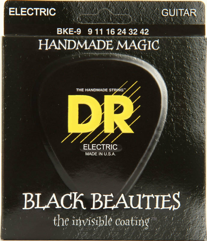 Струны для электрогитары DR Extra Life Black Beauties BKE-9 9-42