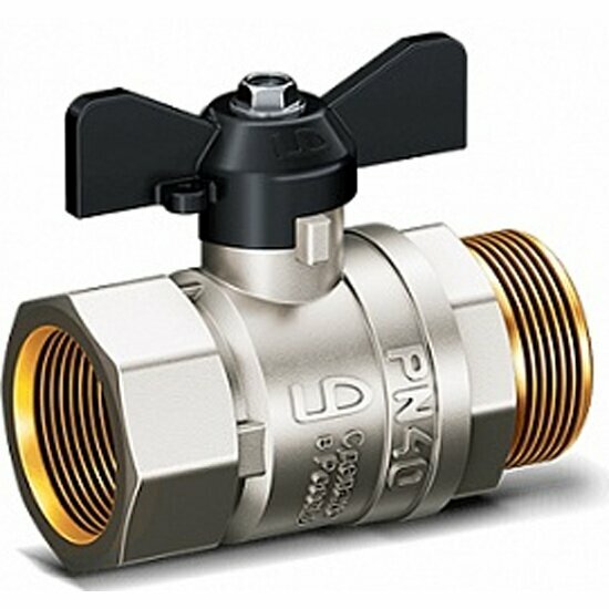 Кран шаровой LD Pride 47.25. B-Н. Б, вн./нар. резьба, ручка-бабочка, 1"